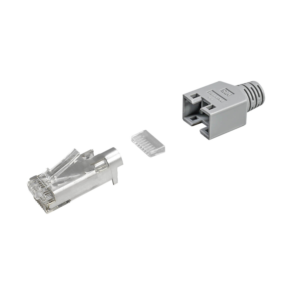 Hirose TM11 Crimp Stecker Cat.5e RJ45 mit Knickschutzhülle und Guide ...