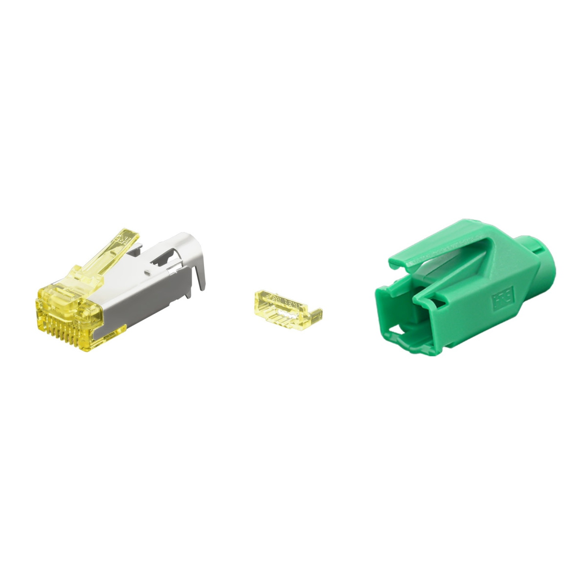 Hirose TM31 Crimp Stecker Cat.6A RJ45 mit Knickschutzhülle und Guide ...