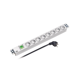 Bachmann Steckdosenleiste Mehrfachsteckdose 19 Zoll 1HE Aluminium 8x ...