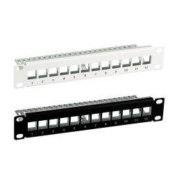 Patchpanel Verteilerfeld 10 Zoll 12-Port für Keystone Module Rackeinbau ...